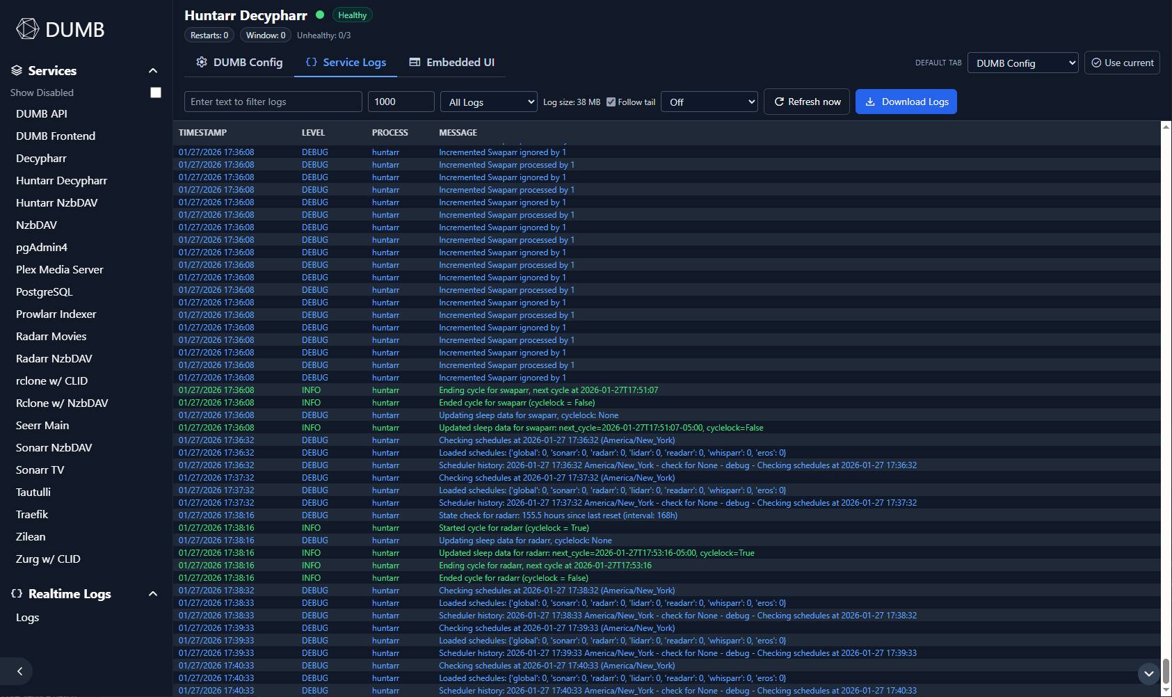 Service pages - Debrid Unlimited Media Bridge
